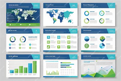 Голубые и зеленые шаблоны слайдов для презентации резюме