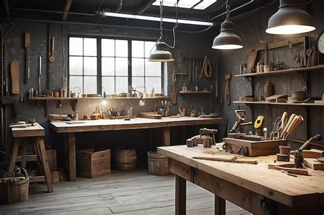 Premium Photo Industrial Workshop Image
