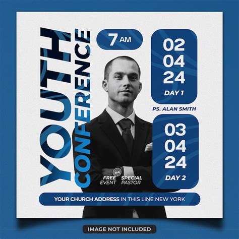 Premium Psd Youth Conference Social Media Post Design