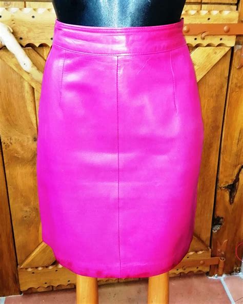 Charles Jourdan Pink Leather Skirt Suit Edg London