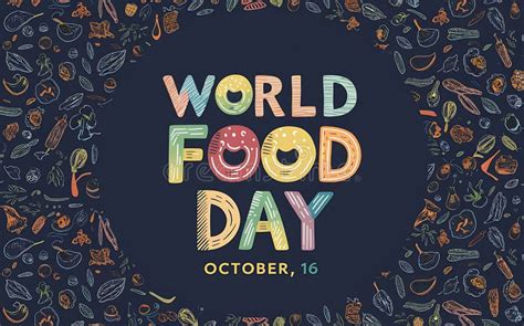 Celebration Of World Food Day 16th October Typography Design