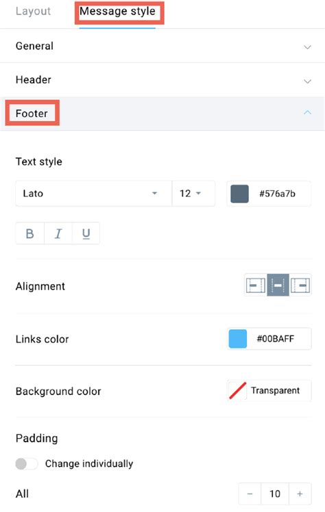 What Is The Message Footer And How Can I Style It