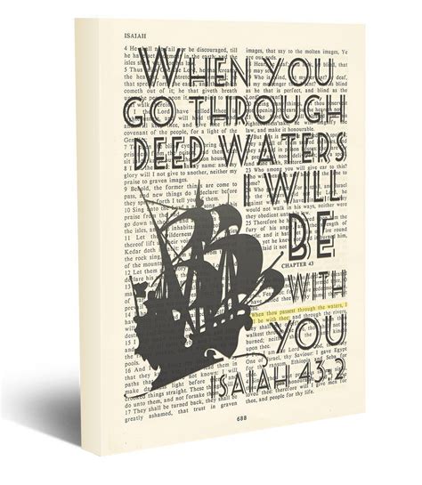 When You Go Through Deep Waters Isaiah 432 Art Print Or Canvas