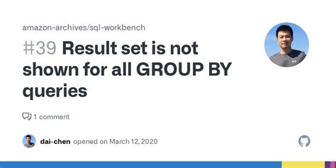 Result Set Is Not Shown For All Group By Queries Issue Amazon