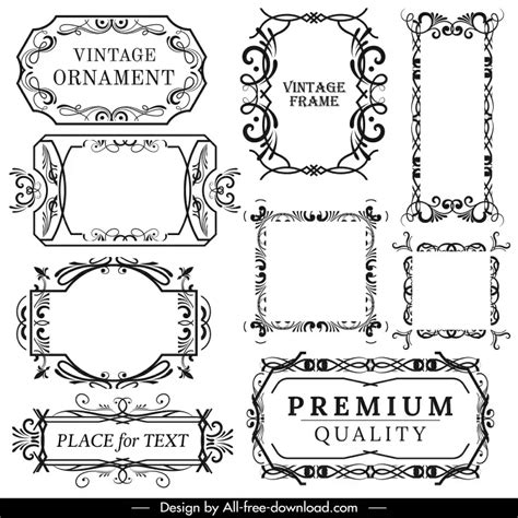 Funky Frames Vectors Graphic Art Designs In Editable Ai Eps Svg Cdr
