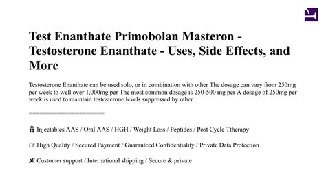 Test Enanthate Primobolan Masteron Pdf Docdroid