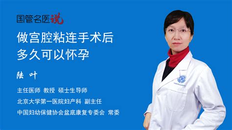 做宫腔粘连手术后多久可以怀孕 做宫腔粘连手术后多久能怀孕 做宫腔粘连手术后多长时间可以怀孕 北京大学第一医院 妇产科 主任医师 陆叶 视频科普