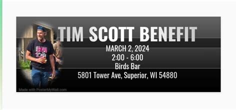 Tim Scotts House Fire Benefit Birds Bar Superior 2 March 2024