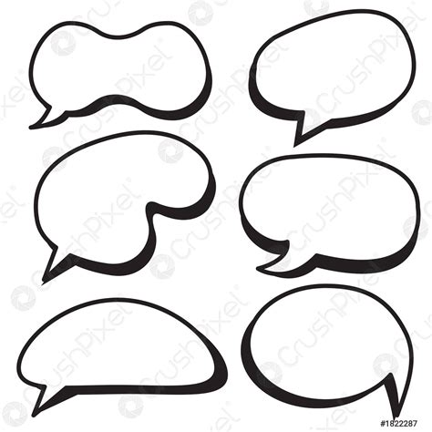 Cartoon Bubbles Set Comic Style Speech Bubbles Collection Funny Design