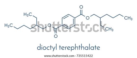 Dioctyl Terephthalate Dotp Deht Plasticizer Molecule Stock Vector