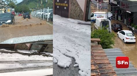 Vídeo Temporal granizo atinge Cordeiro assusta moradores e