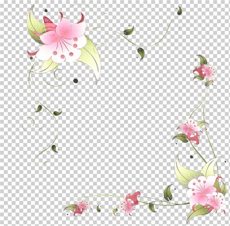Marco De Fondo Floral Diseño Floral Rosa Flor FRONTERAS Y MARCOS