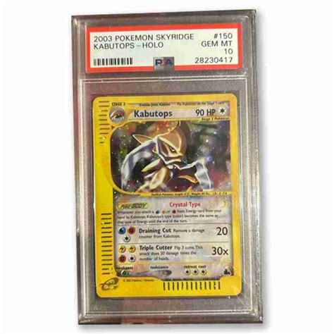 PSA Pokemon Skyridge Kabutops Holo Ground Breakers Collectibles