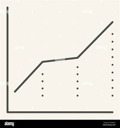 Growth Graph Thin Line Icon Chart Vector Illustration Isolated On White Infographic Outline