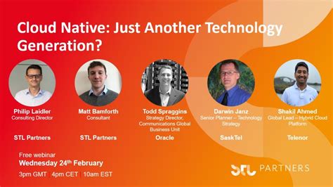 Free Webinar Operator Strategies In Cloud Native Networking Join Us On