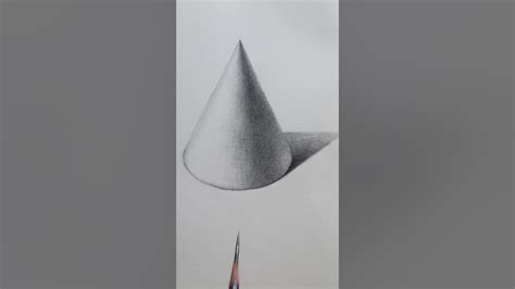 원뿔 그리기 기초 연필소묘 중간톤2 Conical Cone Sketch Youtube