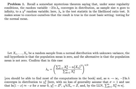 Problem Recall A Somewhat Mysterious Theorem Chegg Com