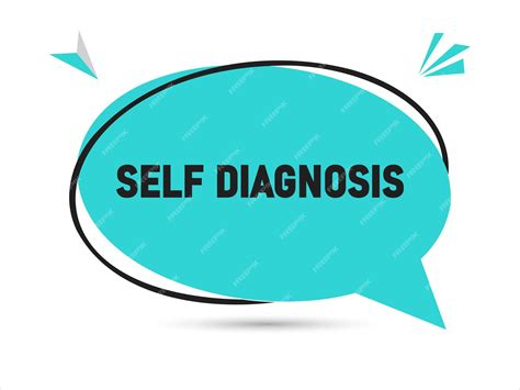 Premium Vector Self Diagnosis Speech Bubble Text Banner And Poster