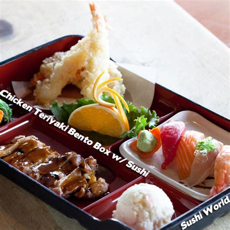 Chicken Teriyaki Bento Box W Sushi Sushi World