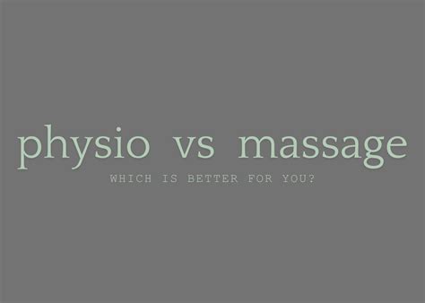 Physiotherapy Vs Massage Therapy Which Is Better For Me Triangle