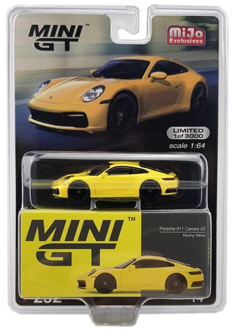 Mini GT 1 64 Mijo Porsche 911 992 Carrera S Yellow