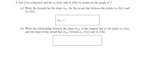 Solved Let F Be A Function And Let A F A And B F B Chegg Com