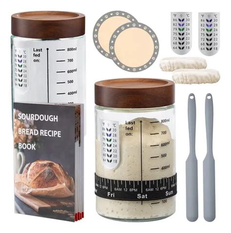 Kit De Inicio Para Masa Madre Frasco De Vidrio De 940 Ml Con Envío Gratis