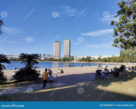 Sunday in Daiba, Japan editorial stock photo. Image of tree - 266500003
