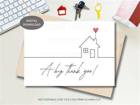 Realtor Thank You Card Estate Agent Thanks Real Estate Thank You