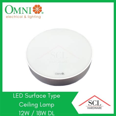Omni Led Surface Type Ceiling Lamp Daylight 12w 18w Shopee
