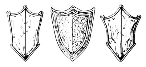 Medieval Knight Shield Drawing
