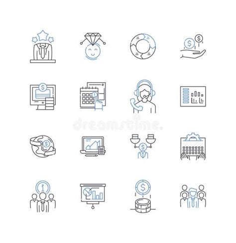 Data Science Line Icons Collection Analytics Algorithms Big Data