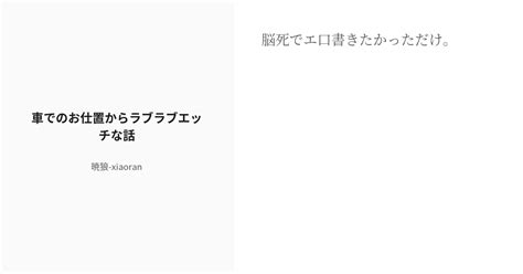 [r 18] 18 車でのお仕置からラブラブエッチな話 Op短編集ーr18用 暁狼 Xiaoranの小説シリ Pixiv