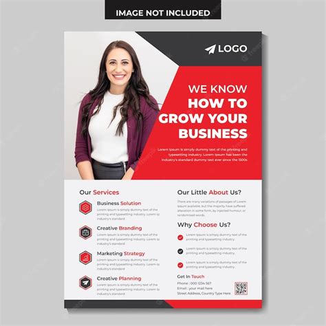 크리에이 티브 기업 비즈니스 전단지 템플릿 디자인 프리미엄 벡터