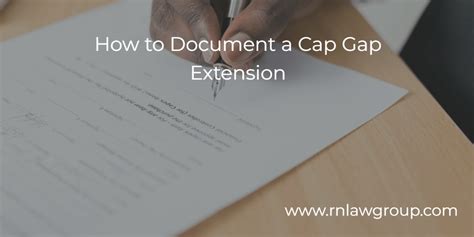 How To Document A Cap Gap Extension Reddy Neumann Brown Pc