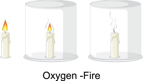 Oxygen And Fire Science Experiment 6771817 Vector Art At Vecteezy