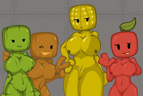 rule 34 4girls alternate version available apple apple melon playground big breasts big