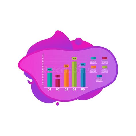 Bar Chart Graph Statistical Business Infographic In Gradient Fluid
