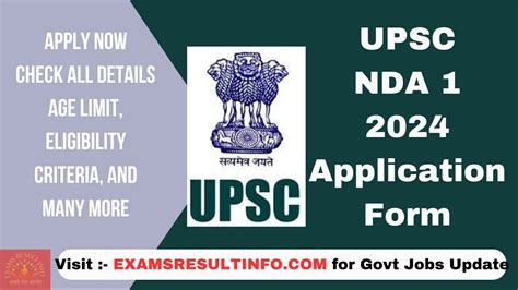 Upsc Nda 1 2024 Notification Out Apply Now