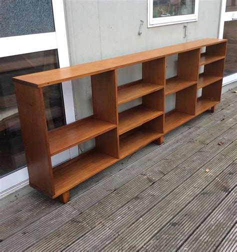 Midcentury 1960s Teak School Bookcase Shelving Unitroom Mid Century