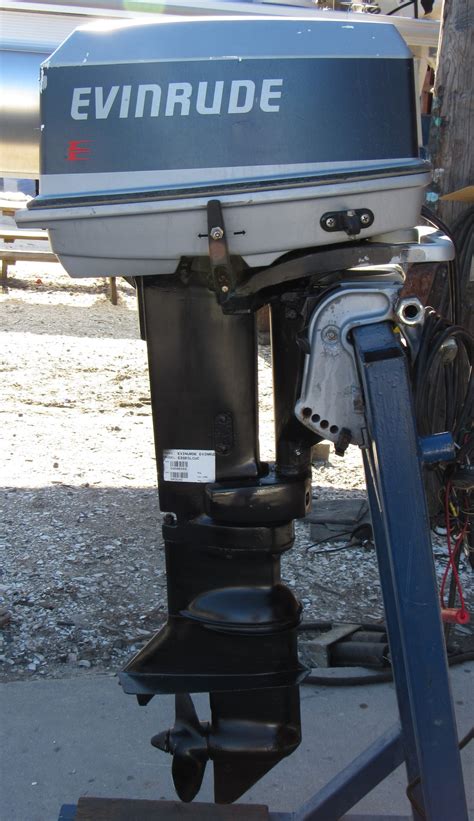 Used 1987 Evinrude E28eslcuc 28hp 2 Stroke Remote Outboard Boat Motor