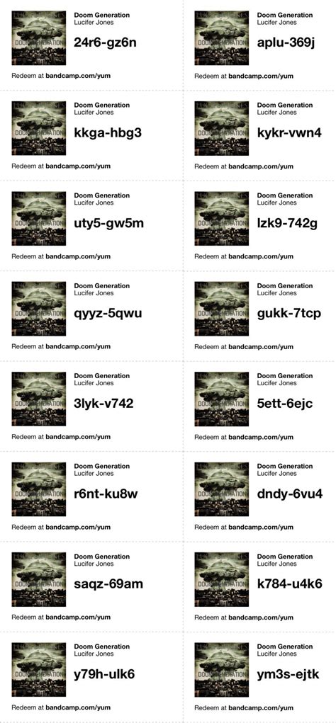 Getting Rid Of The Last Batch Of Codes For This Album Enjoy R