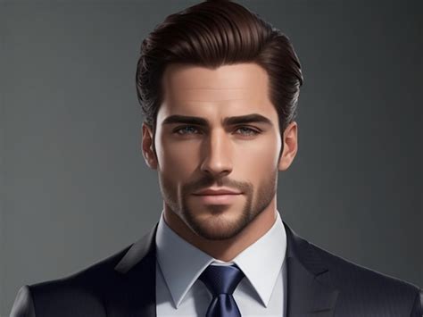 Premium Ai Image Very Handsome Business Man Wearing Formalwear