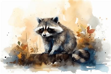 可爱的浣熊插画图片下载 正版图片600172953 摄图网