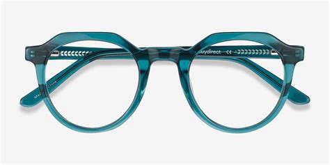 Mikoto Geometric Teal Full Rim Eyeglasses Eyebuydirect Canada