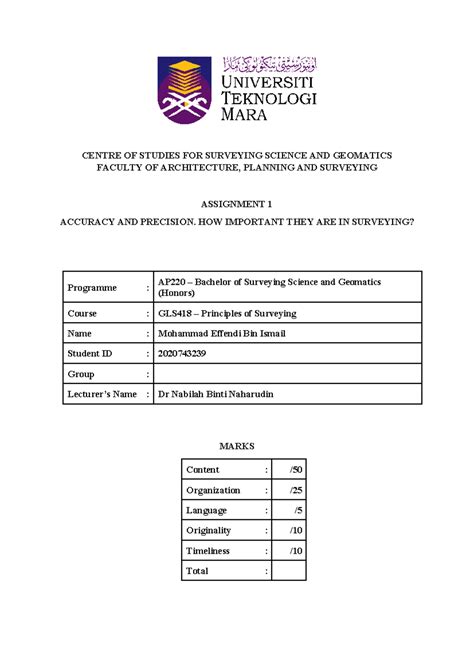 Assignment 1 Accuracy And Precision How Important They Are In