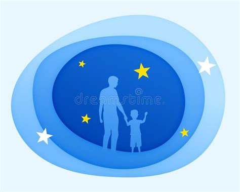 Creative Father S Day Wishes Background With Dad And Son Silhouette