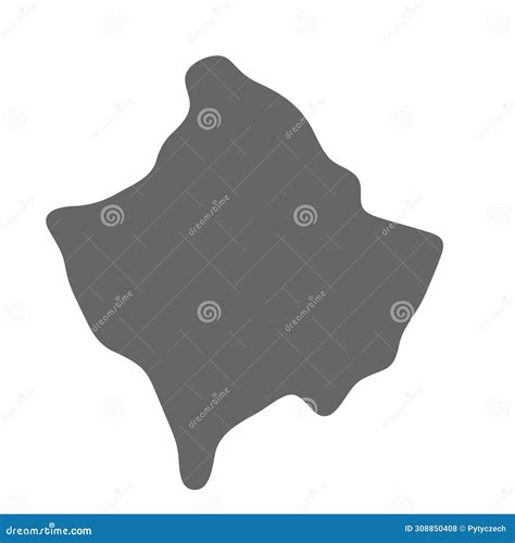 Kosovo Simplified Broken Outline Vector Map 311176295