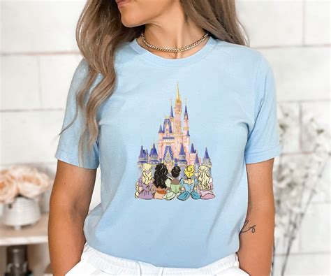 Disney Princess Shirt Disney Watercolor Castle Tee Magic Kingdom