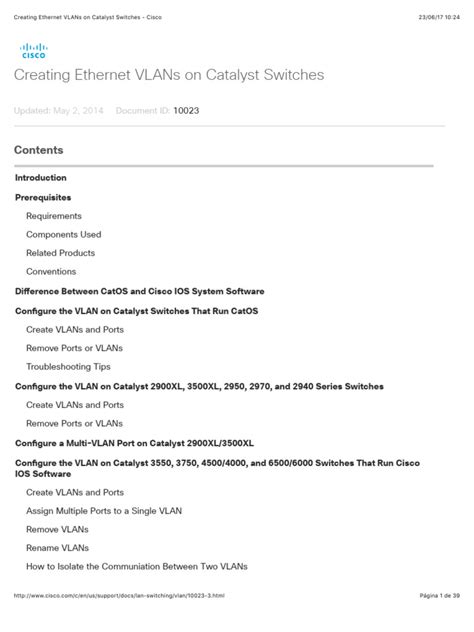 2creating Ethernet Vlans On Catalyst Switches Cisco Pdf Network